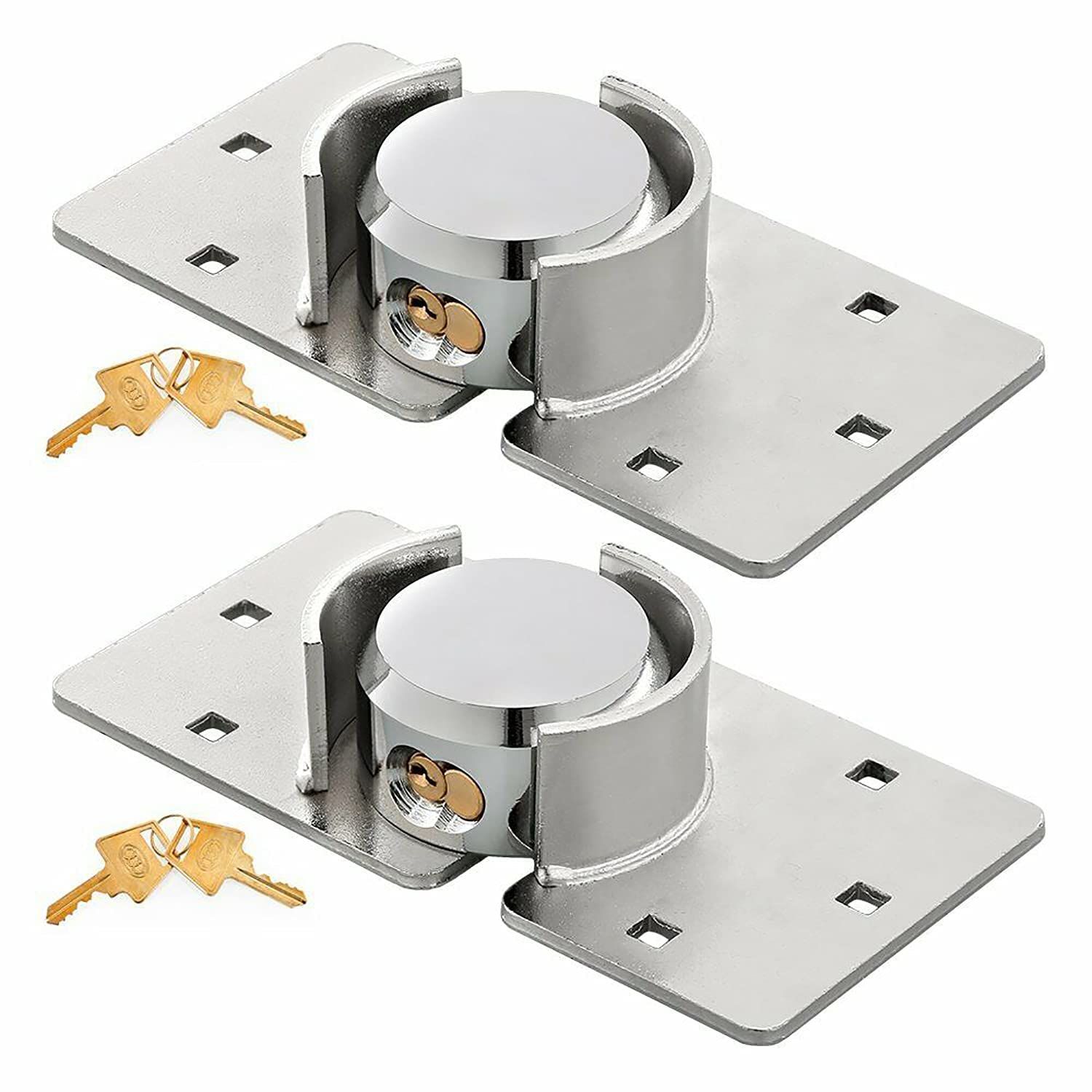 Buy Xample® 2X Heavy Duty Van Garage Shed Door Security Padlock & Hasp ...