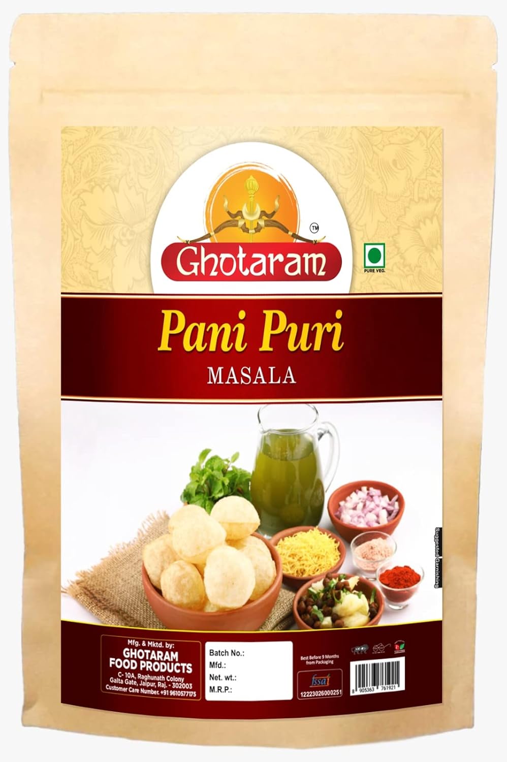 Ghotaram Panipuri Pani Puri/Phuchka/Paani Patashi Masala|Fulki/Pani ke ...