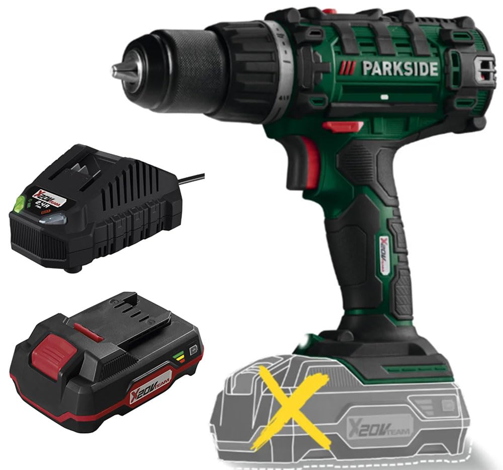Parkside® 20 V Cordless Drill PABS 20-Li G8, with Battery (2 Ah) and ...