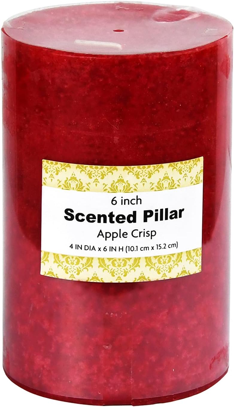 Amazon.com: 4 x 6 Inch SLD Apple Crisp Scented Pillar Candle : Home ...
