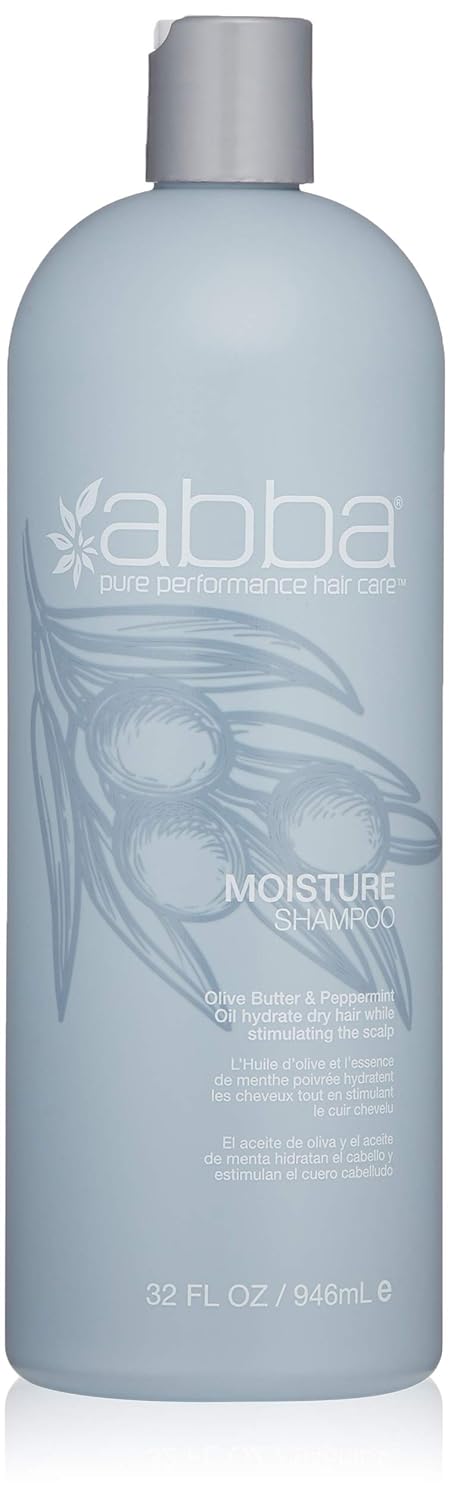 Amazon.com: ABBA Moisture Shampoo, Olive Butter & Peppermint Oil, 32 Fl ...