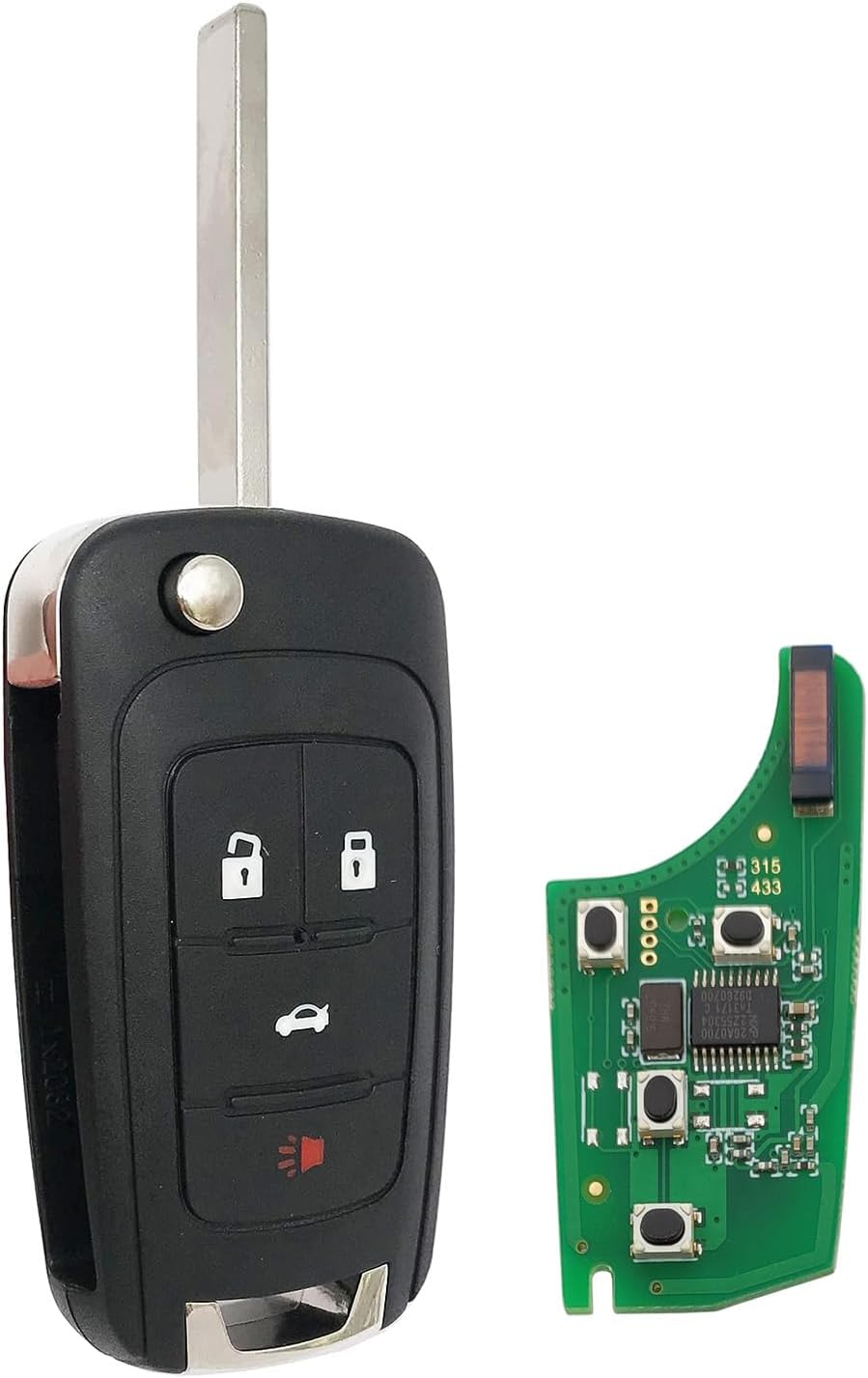 Amazon.com: Replacement Keyless Entry Remote Key Fob fit for Chevy ...