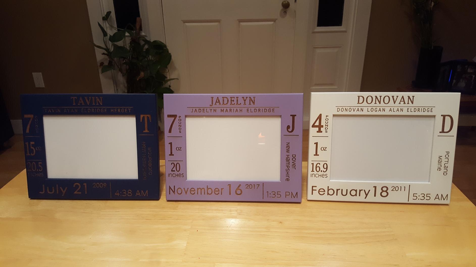 Amazon.com: Personalized Birth Announcement Picture Frame with Stats ...