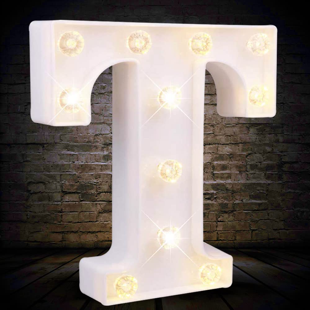 White LED Marquee Letter Lights, Diamond Bulb Marquee Light Up Letters ...