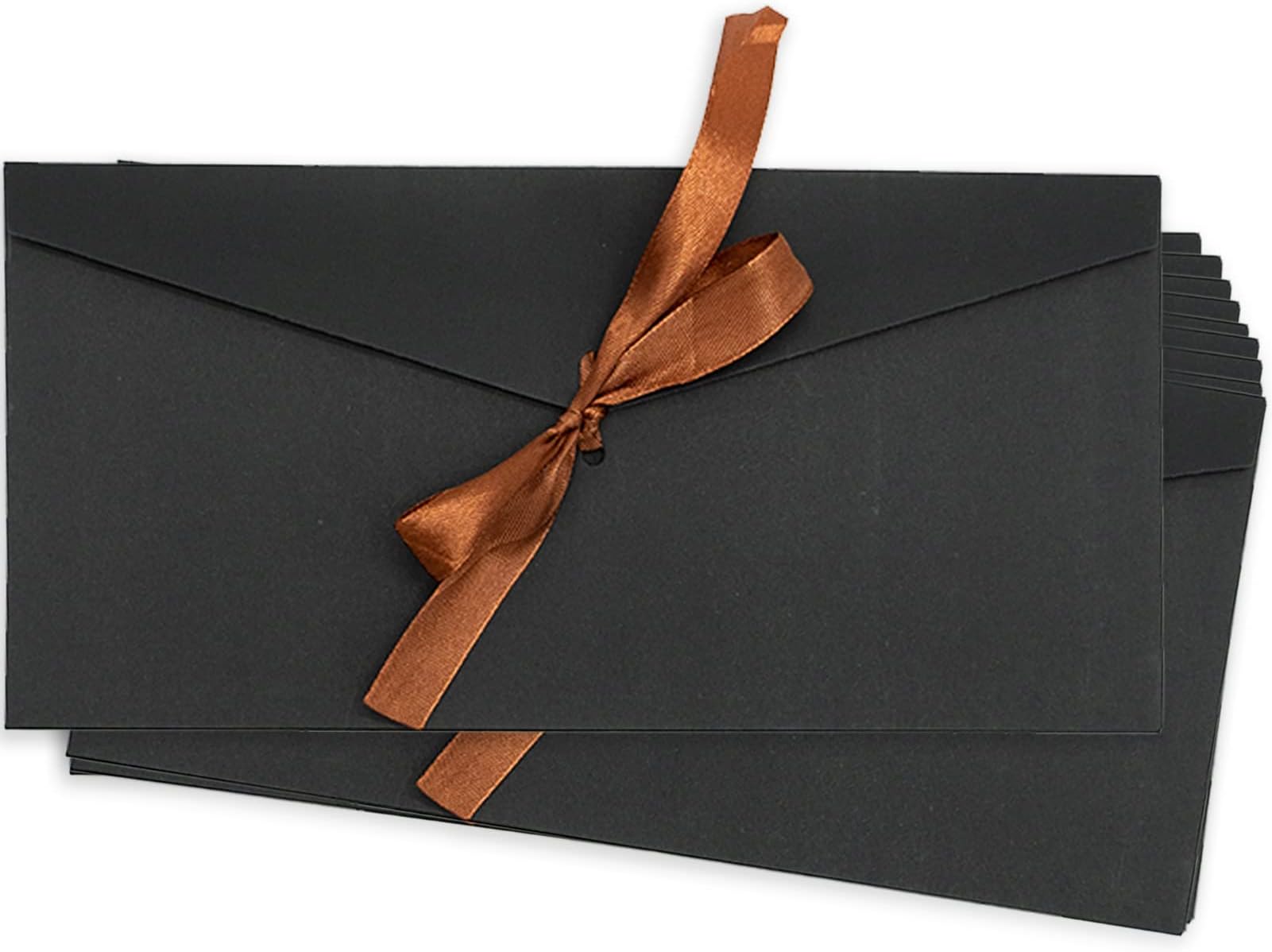 SZXMDKH 10 Pack Black Kraft Paper Envelopes Retro with Ribbons Gift ...