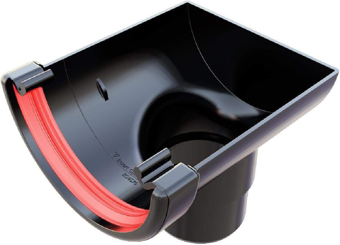 4M (2 x 2Metre) Wavin OSMA(Marshalls) Roundline Gutter 112mm Half Round ...