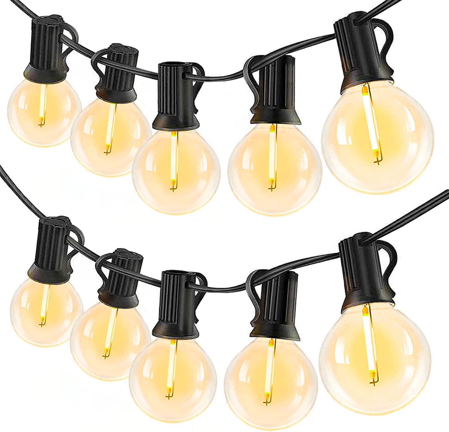 Cainjiazh Outdoor String Lights 10 Hanging Light Sockets 39Ft ...