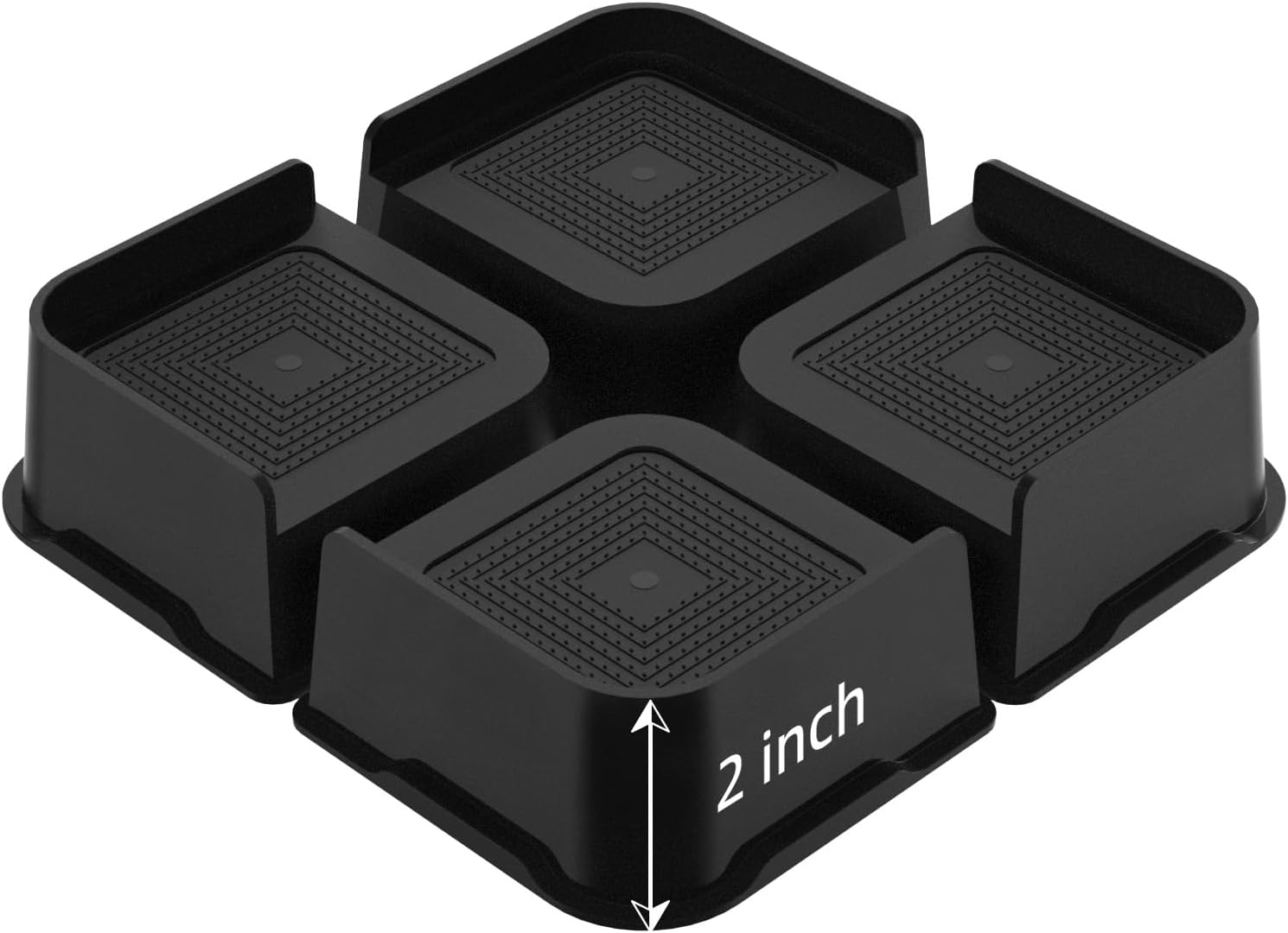 JONHWI Bed Risers, Oversized Furniture Risers, 2 inch Raise Blocks for ...