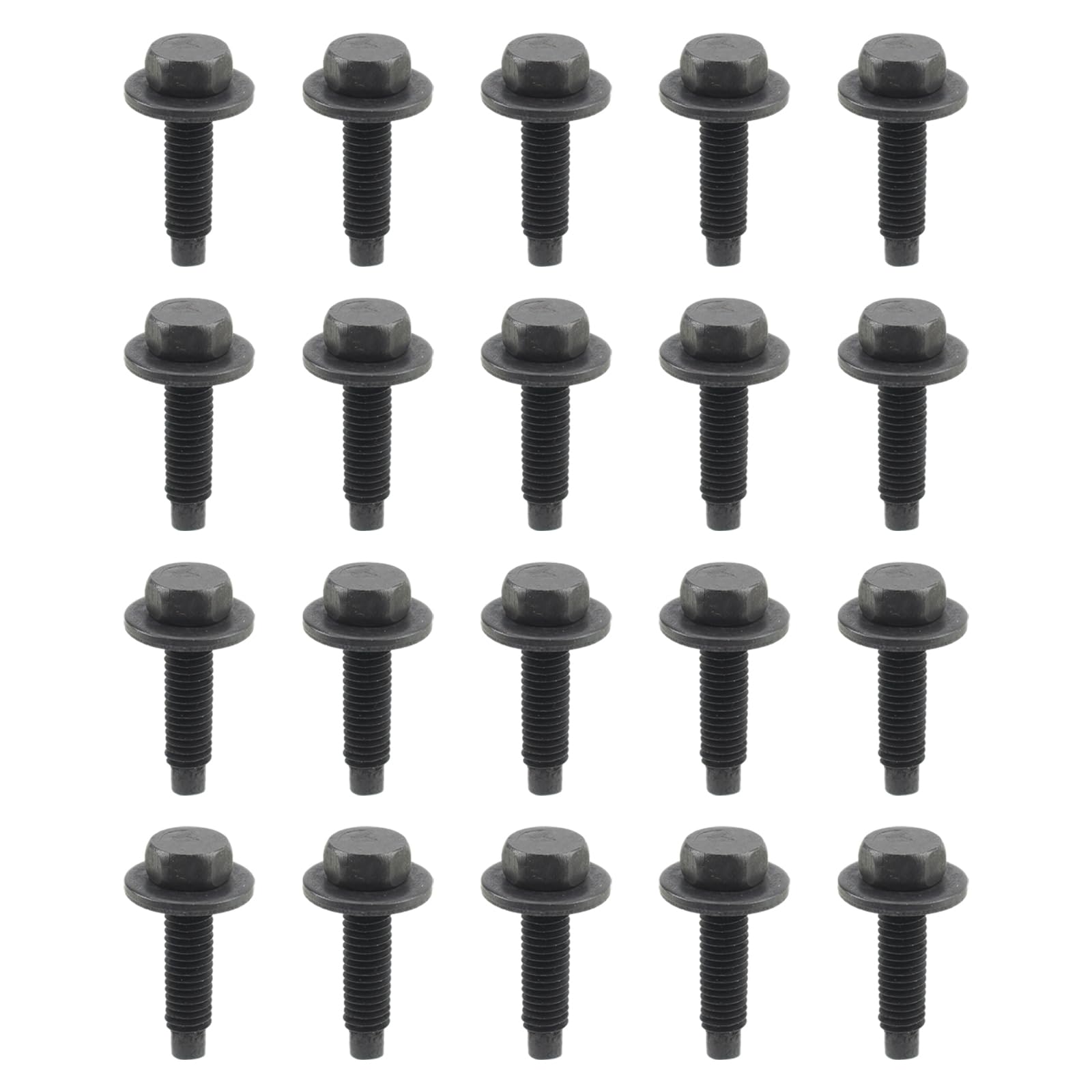 Amazon.com: GoaMotors 20pcs Hex Washer Head Spin Lock Body Bolts Dark ...