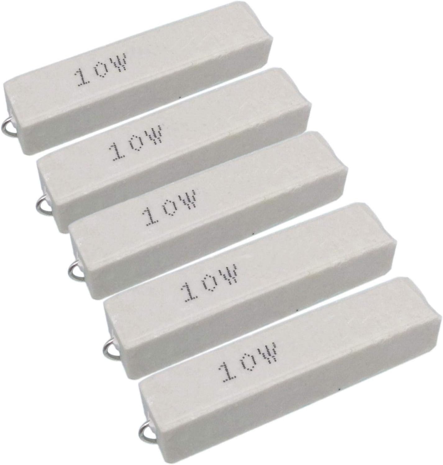 5pcs 10k Ohm 10kωj 10 Watt Axial Ceramic Cement Power | Desertcart INDIA