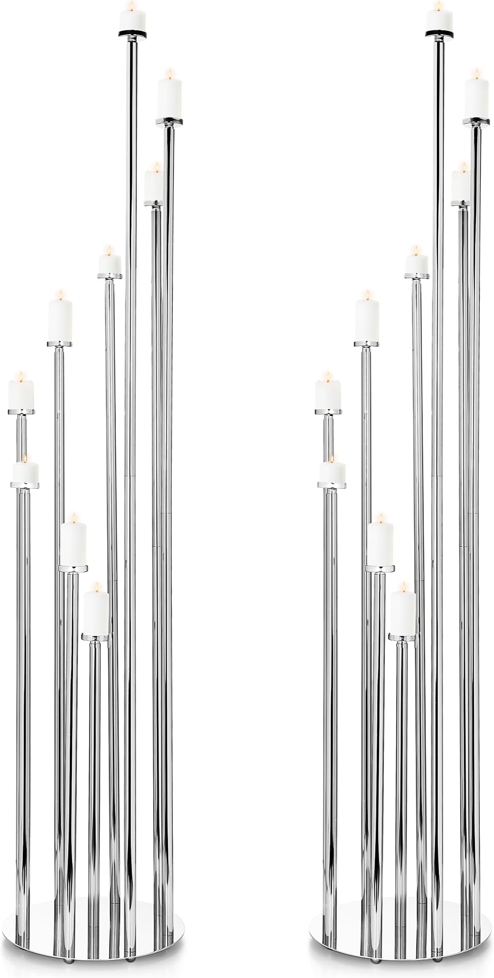 Floor Candelabra 46.5 Inch Acrylic Candelabra Set - 10 Arm With ...
