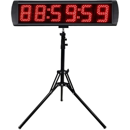 Amazon.com: GAN XIN Portable 5'' High 6 Digits LED Race Clock with Tripod for Running Events ...
