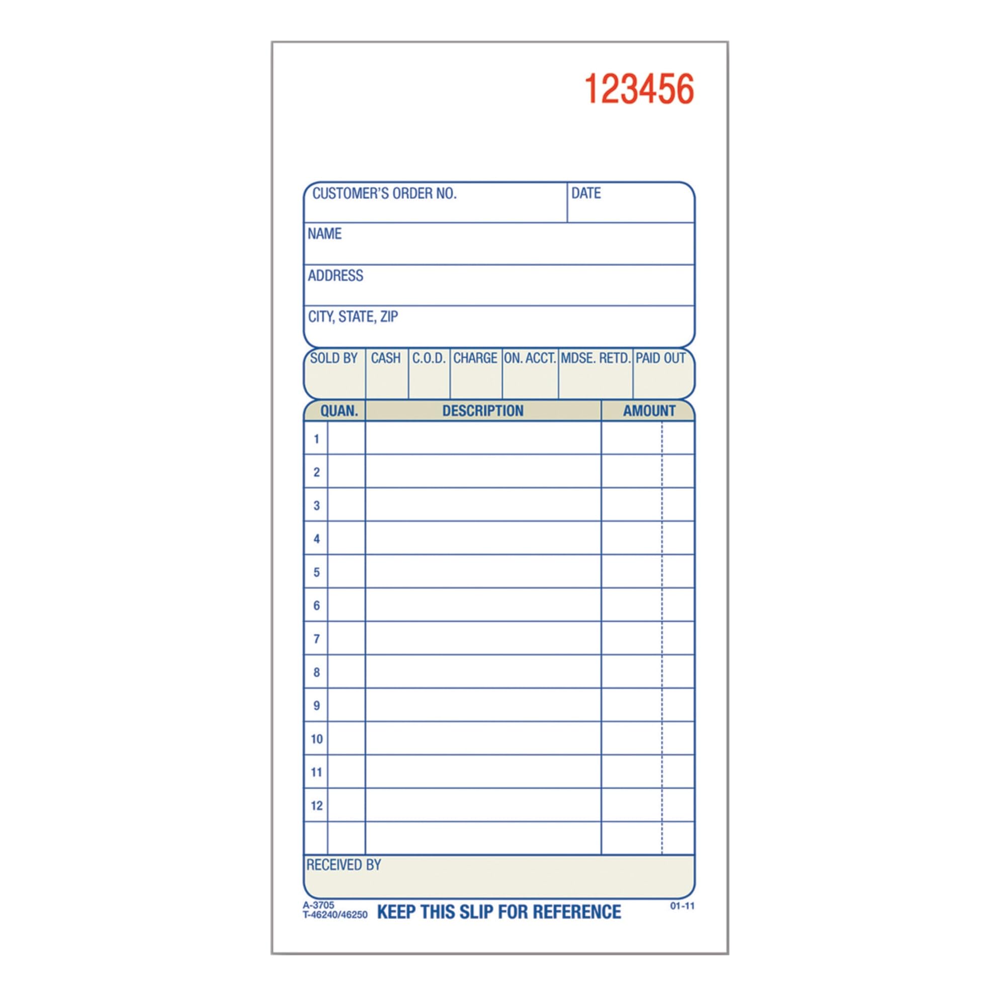 Amazon.com : Adams® Carbonless 3-Part Sales Book, 3 11/32" x 7 3/16 ...