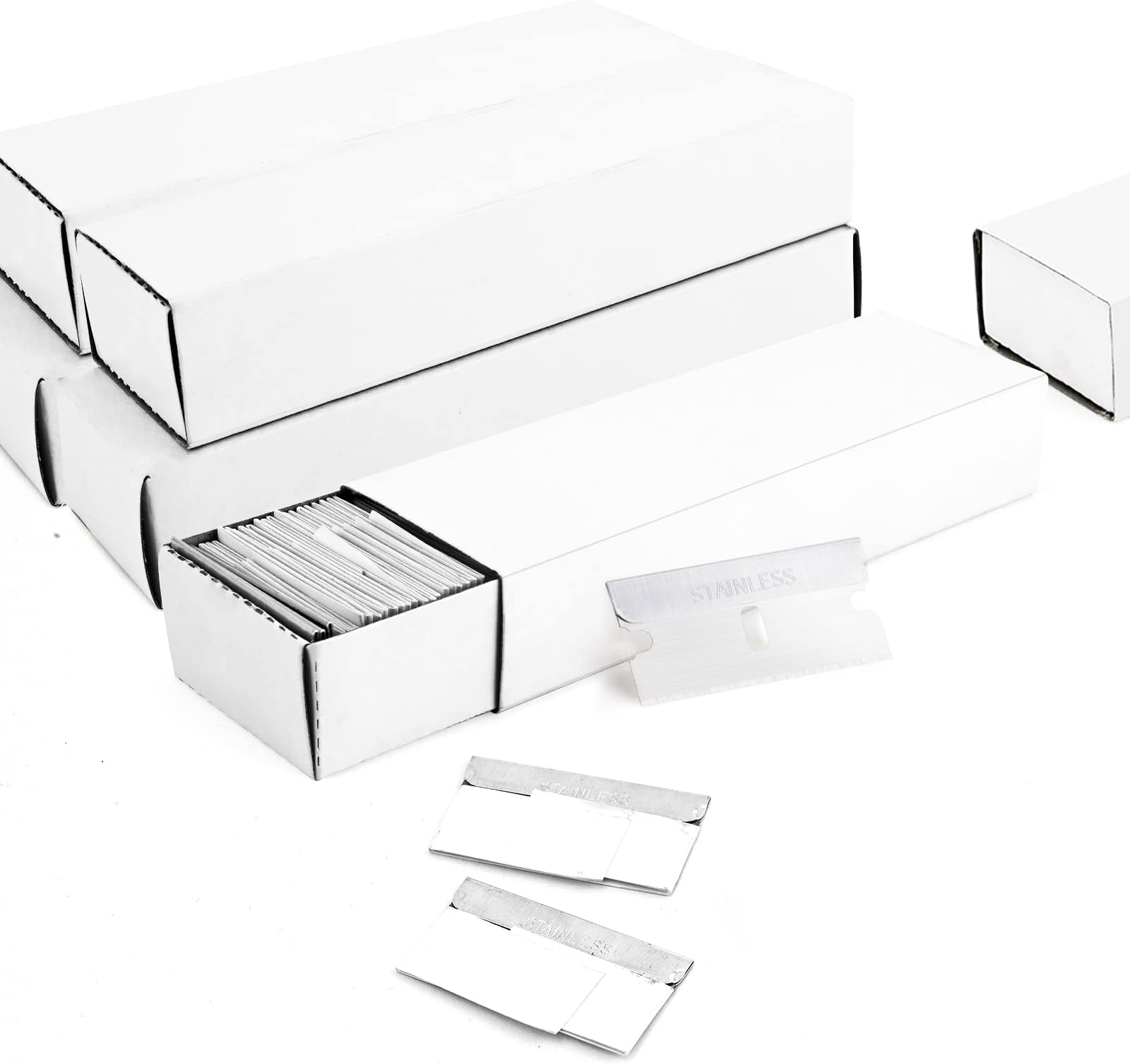 Amazon.com: FOSHIO 600PCS Stainless Steel Single Edge Razor Blades ...