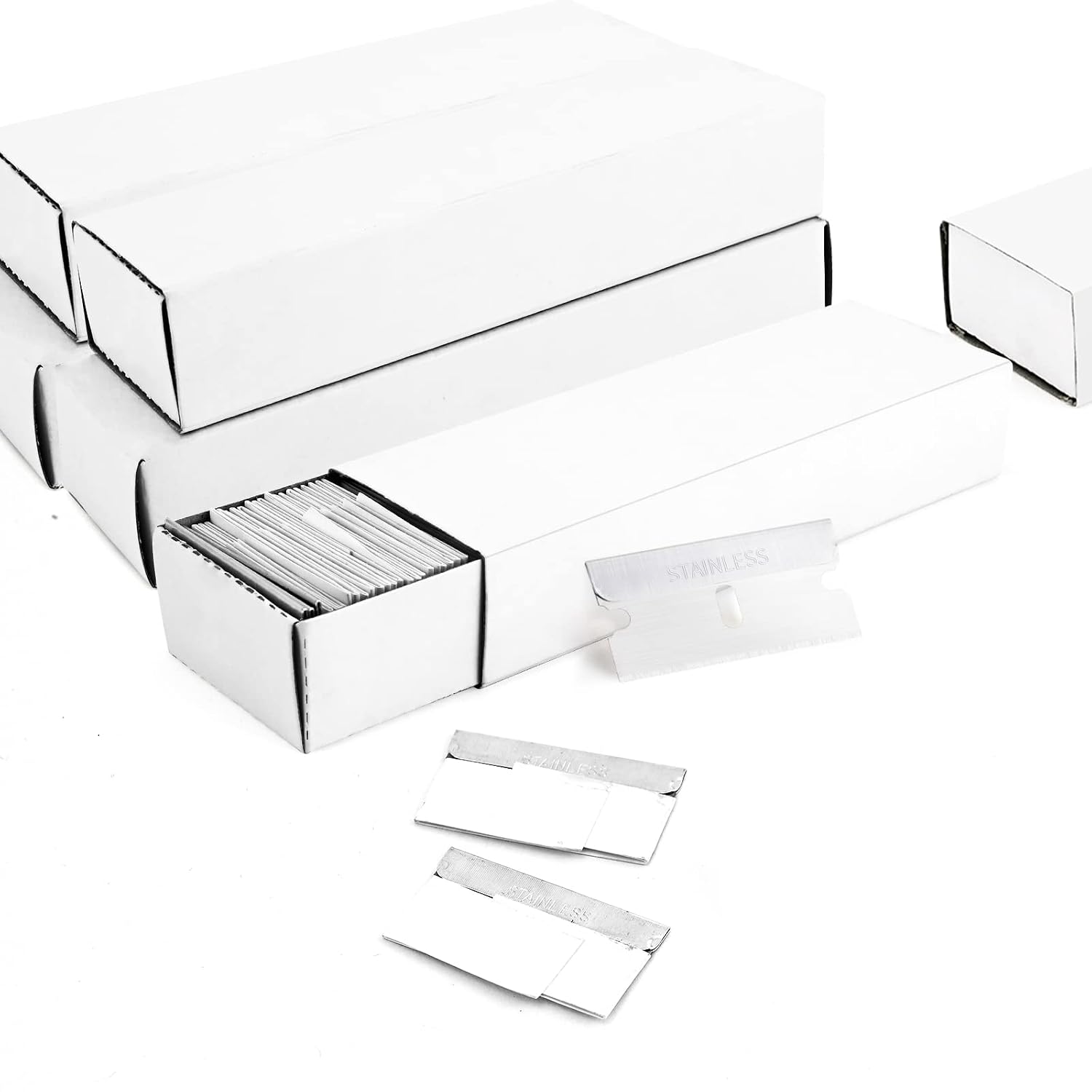 Amazon.com: FOSHIO 600PCS Stainless Steel Single Edge Razor Blades ...