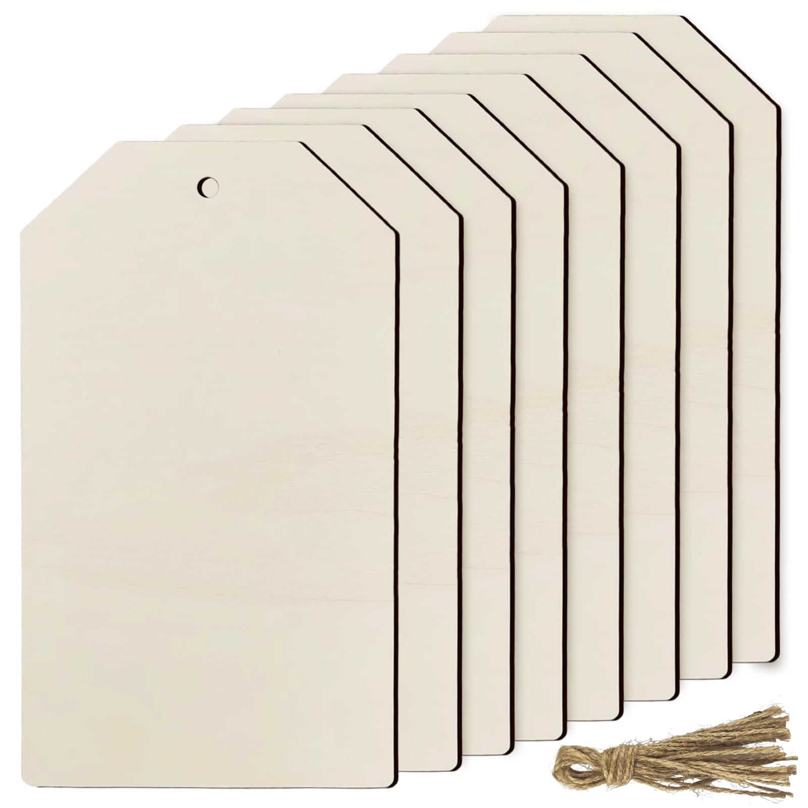 Amazon.com: WOODOUNAI 8 Pcs Large Wooden Tags 10 Inch Wooden Ornaments ...