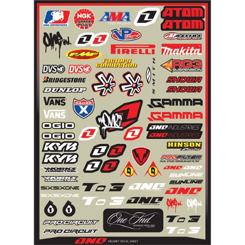 One Industries Helmet Logos Decal Sheet : Amazon.in: Car & Motorbike