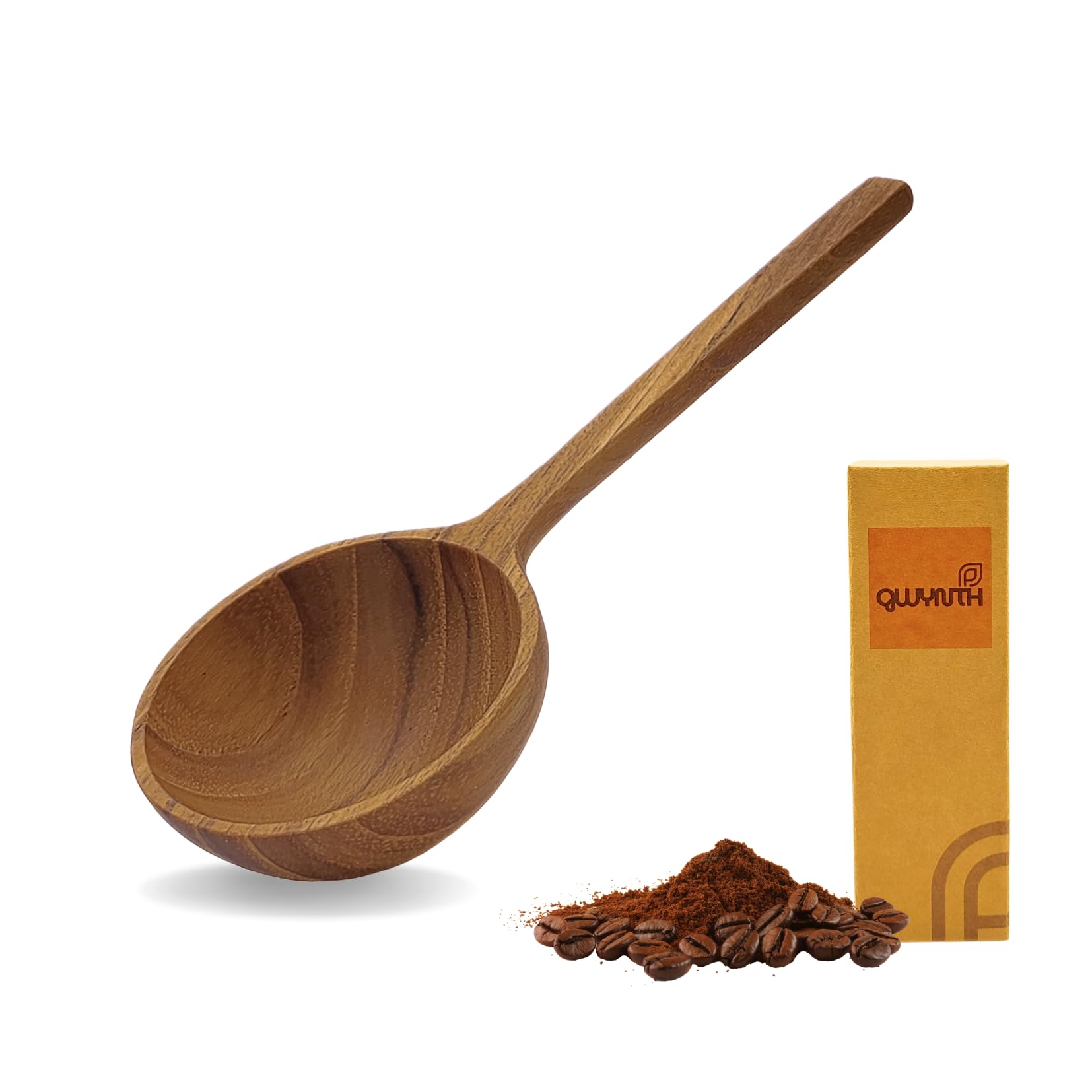 Amazon.com: GWYNTH Wooden Coffee Spoon, Handmade Teak Wood Scoop for ...
