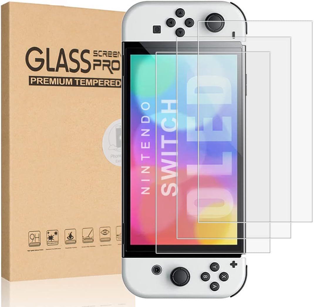 [3 Pack] T Tersely Screen Protector Glass for Nintendo Switch OLED 2021 ...