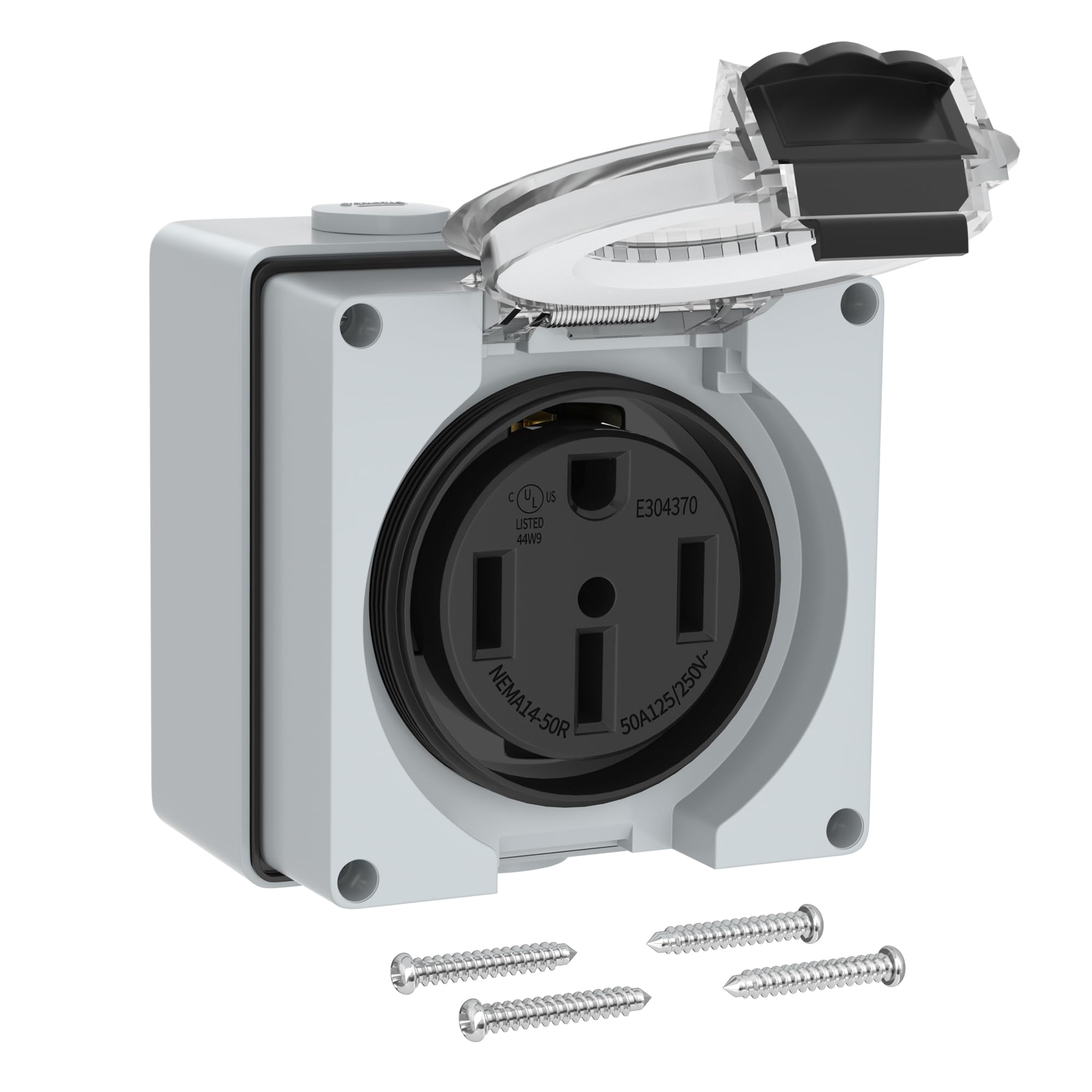 Snapklik.com : 50 Amp RV Outlet Box, 125/250V NEMA 14-50R RV Receptacle ...