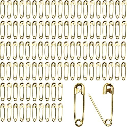 100 Small Tiny Gold Metal Steel Mini Safety Pins 2cm 20mm : Amazon.co ...