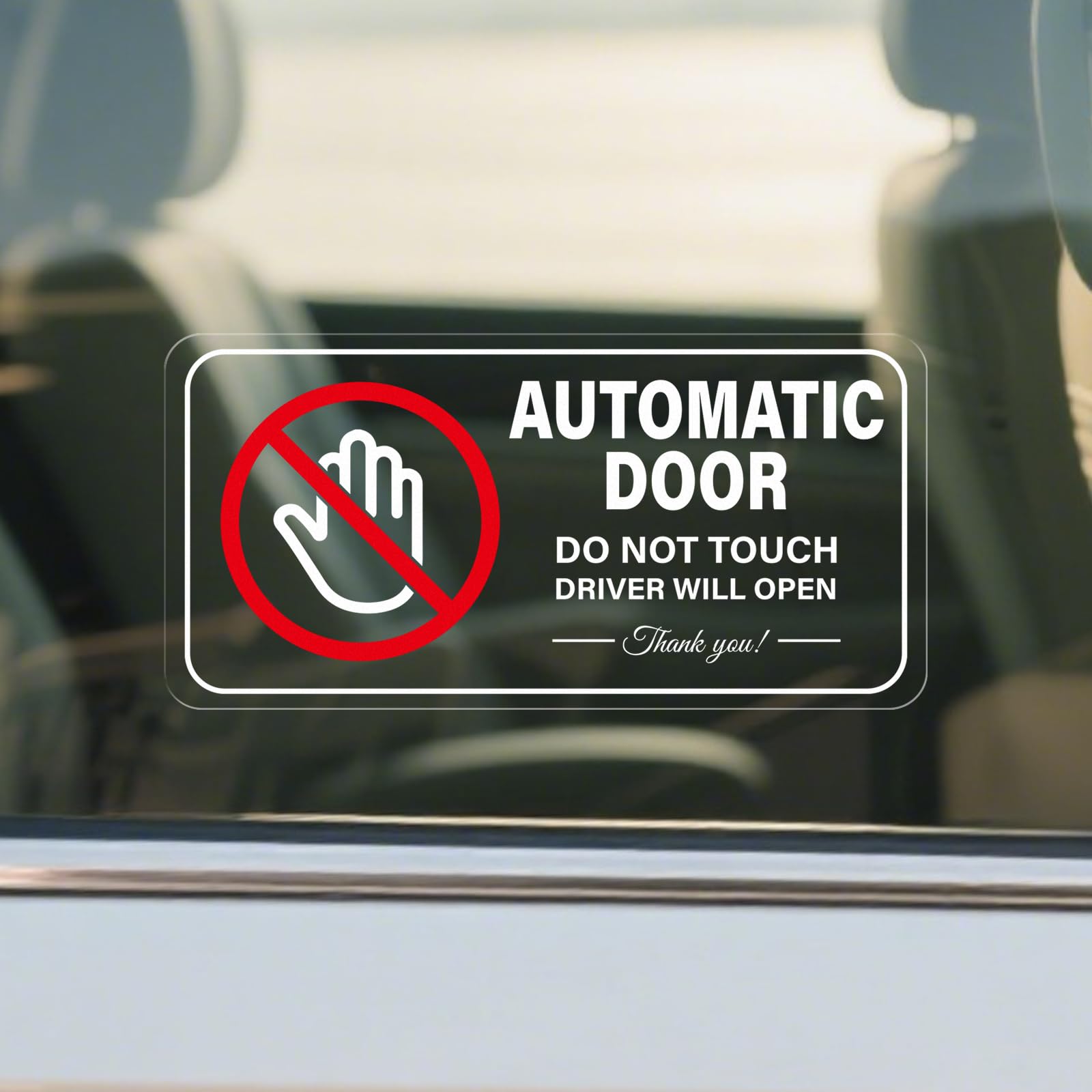 Snapklik.com : Automatic Door Car Sticker 4 2 Inches Vinyl Do Not Touch ...