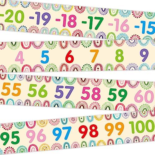 Amazon.com : Number Line for Classroom Wall Math Bulletin Board Border ...