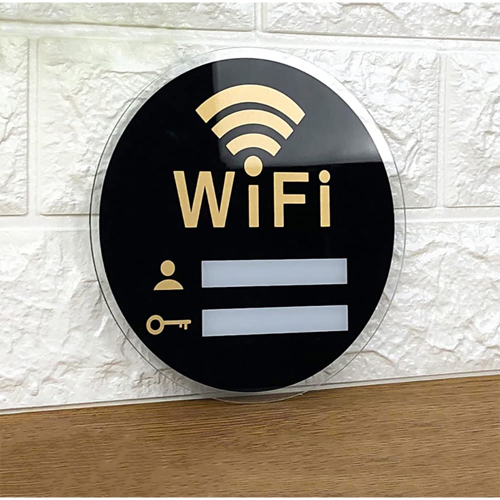 2 señales de contraseña WiFi para escribir y borrar, superficie de ...