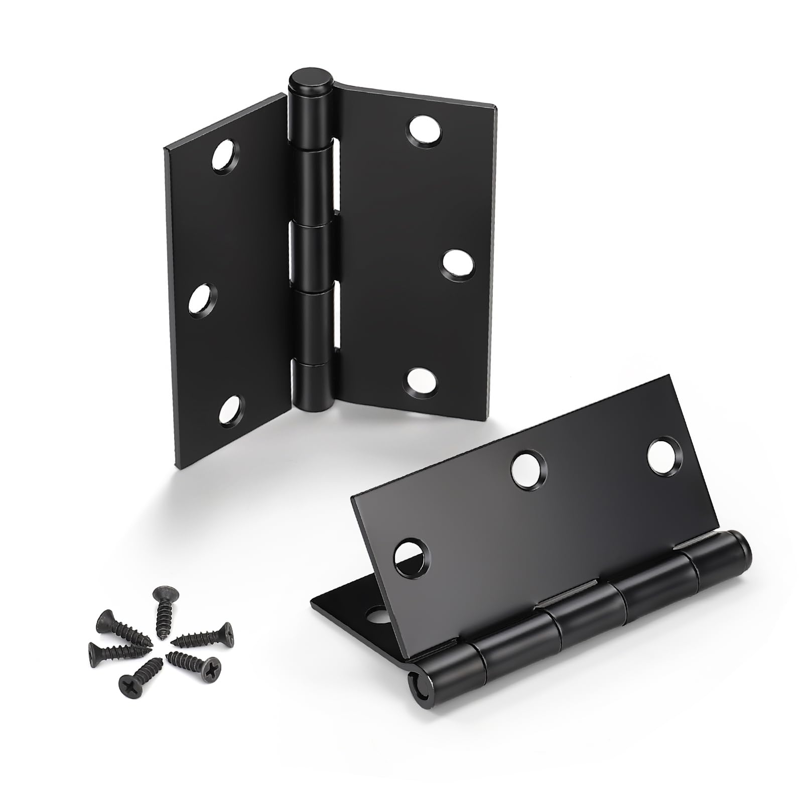 Snapklik.com : KNOBWELL 100 Pack Matte Black Door Hinges Interior Door ...