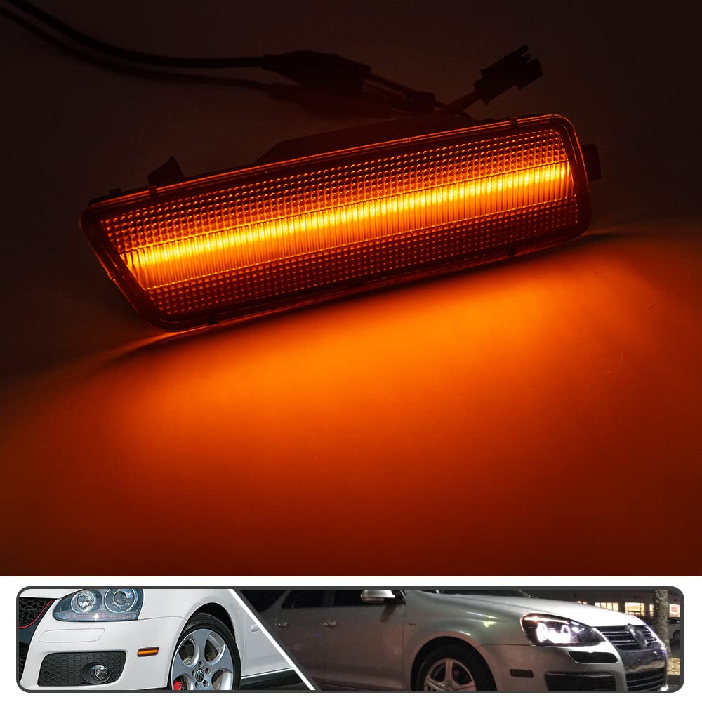 Side Marker Lights Smoked Lens Front Fender LED For VW MK4 Jetta GTI ...