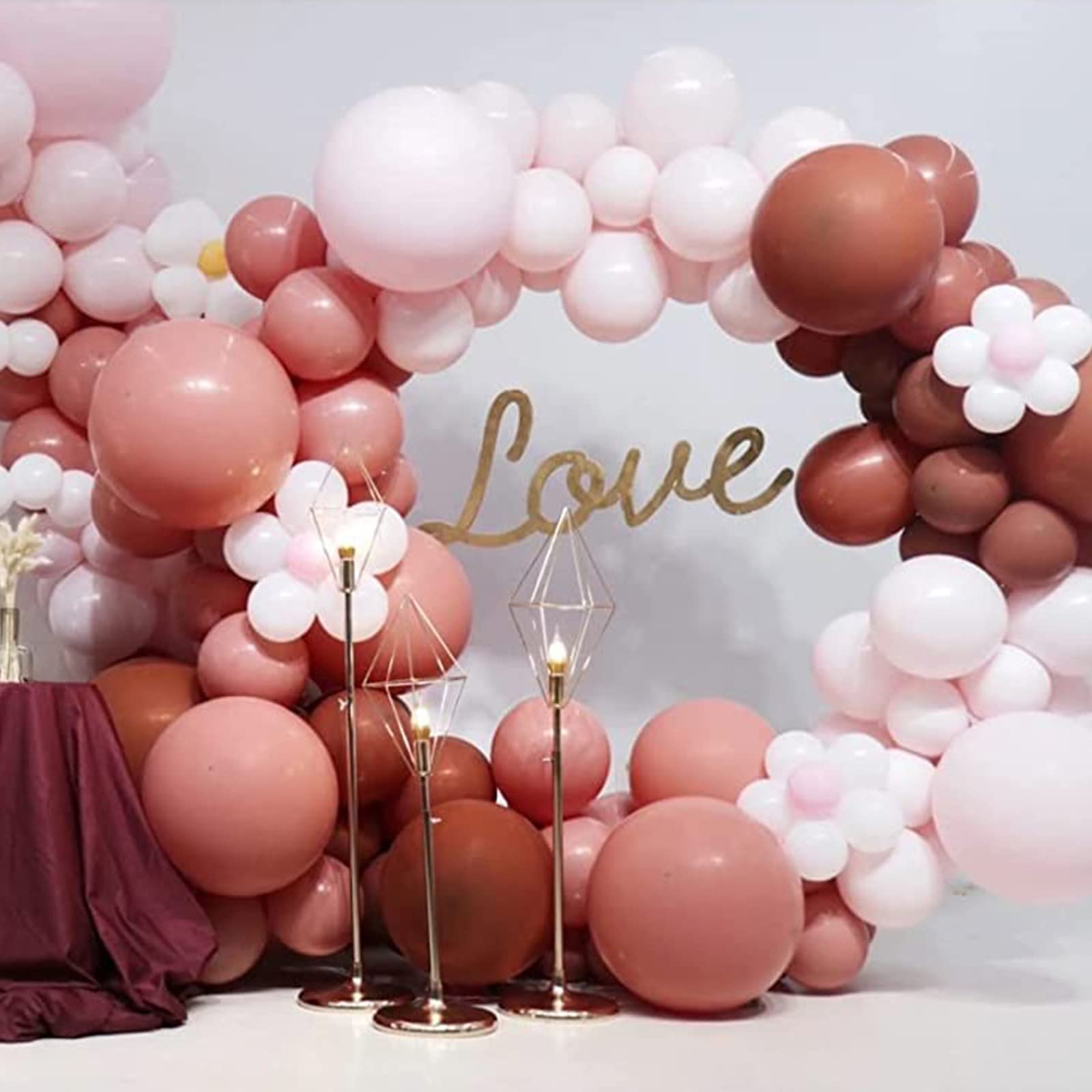 Snapklik.com : 140 Pcs Dusty Pink Balloon Garland Kit, Pastel Pink ...