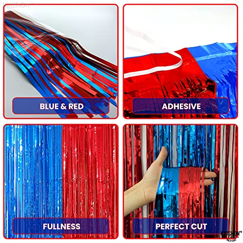 Snapklik.com : Red And Blue Streamers, Pack Of 2 - Xtralarge, 8x32 ...