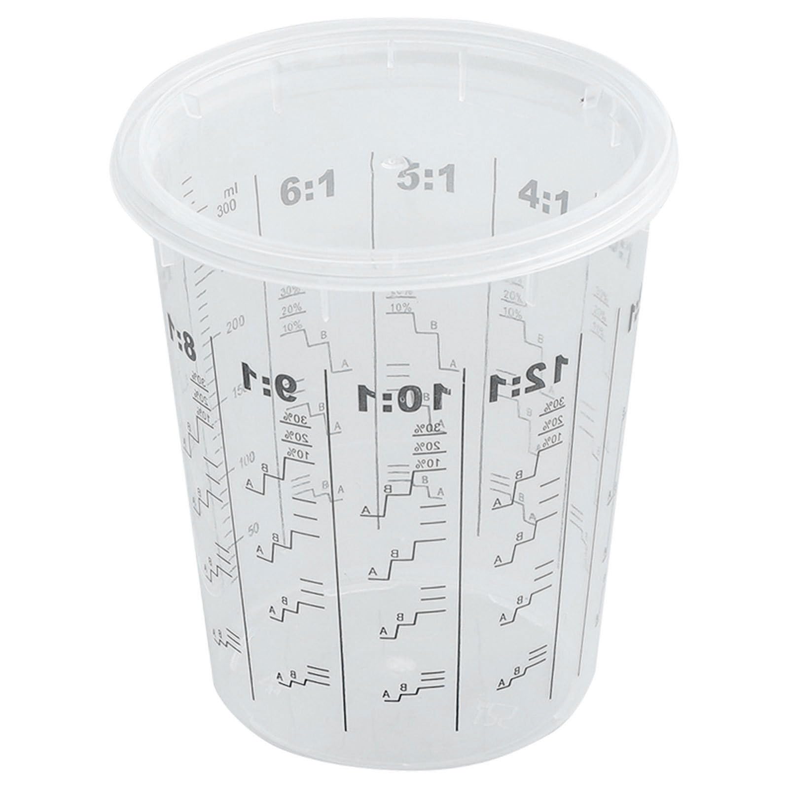 IEFIEL 10 Set Plastic Measuring Cups with Lids Clear Mixing Cups for ...