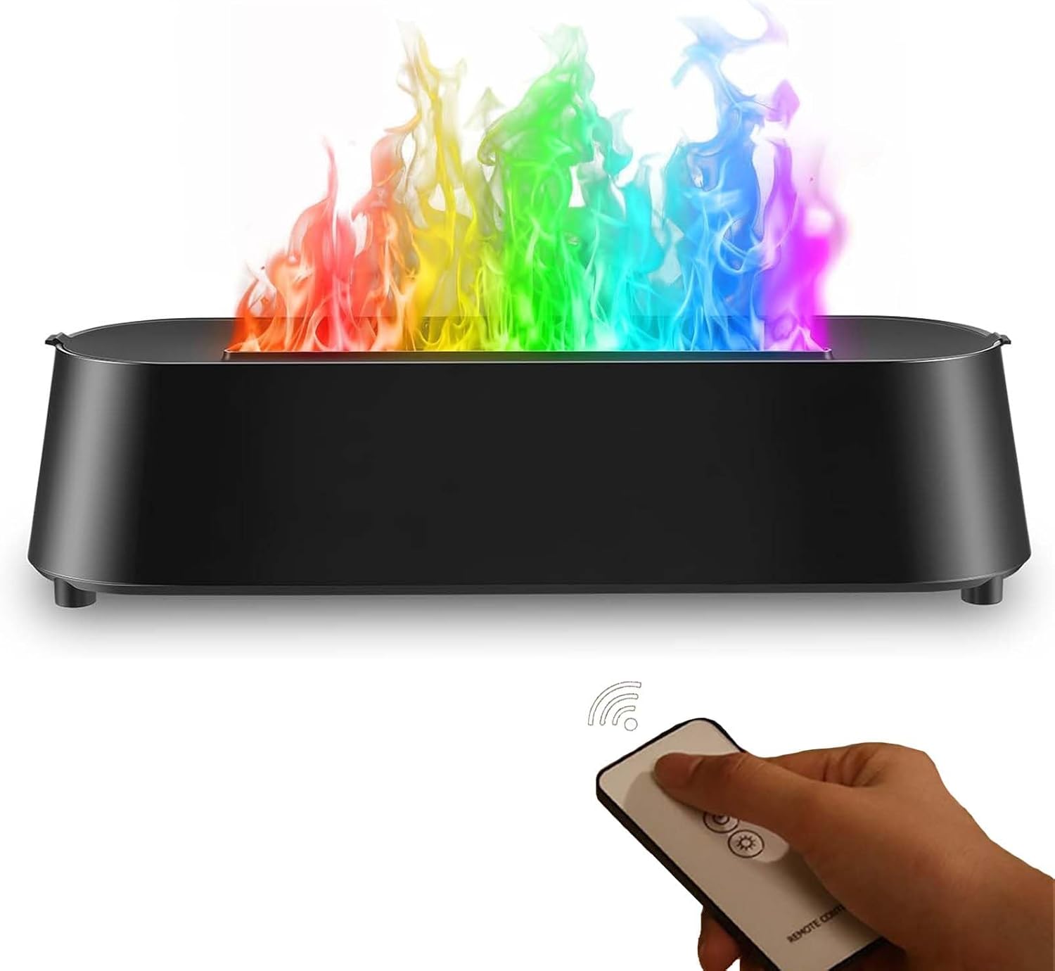 Amazon.com: Reem Geafftar Colorful Flame Aroma Humidifier, 7 Colors ...