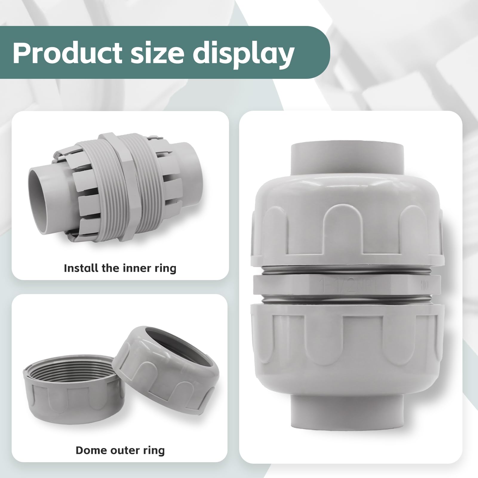 Snapklik.com : Wocloer 1/2 Inch Liquid-Tight Connector,PVC Flexible ...