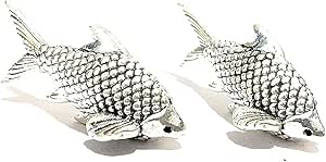 Amazon.com: Generic Pure Solid Silver Fish Figurine for Astrological ...