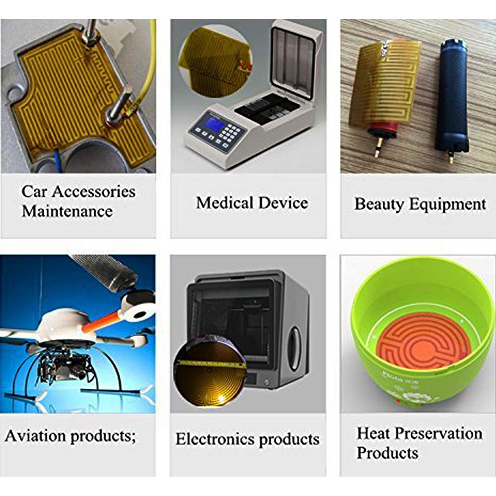 Snapklik.com : 4 PCS Film Heater Plate Adhesive Pad, Icstation PI ...