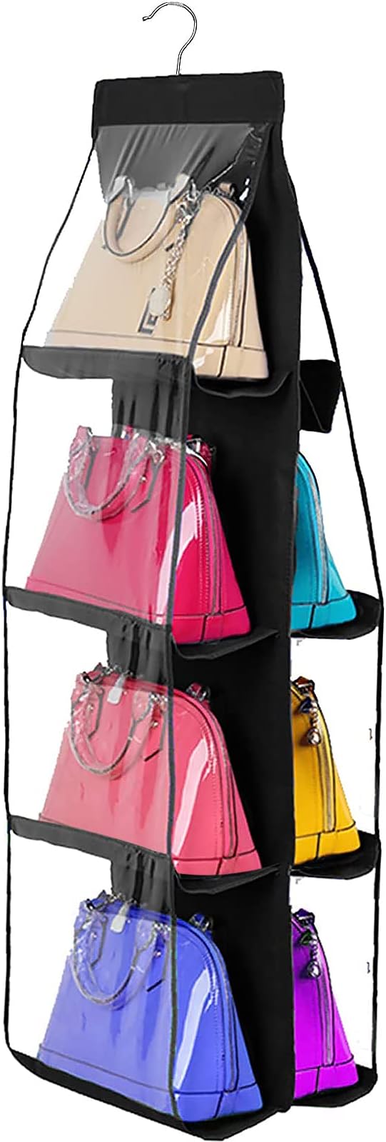 Amazon.com: LONGTEAM Purse Organizer, 8 Pockets Handbag Hanger for ...