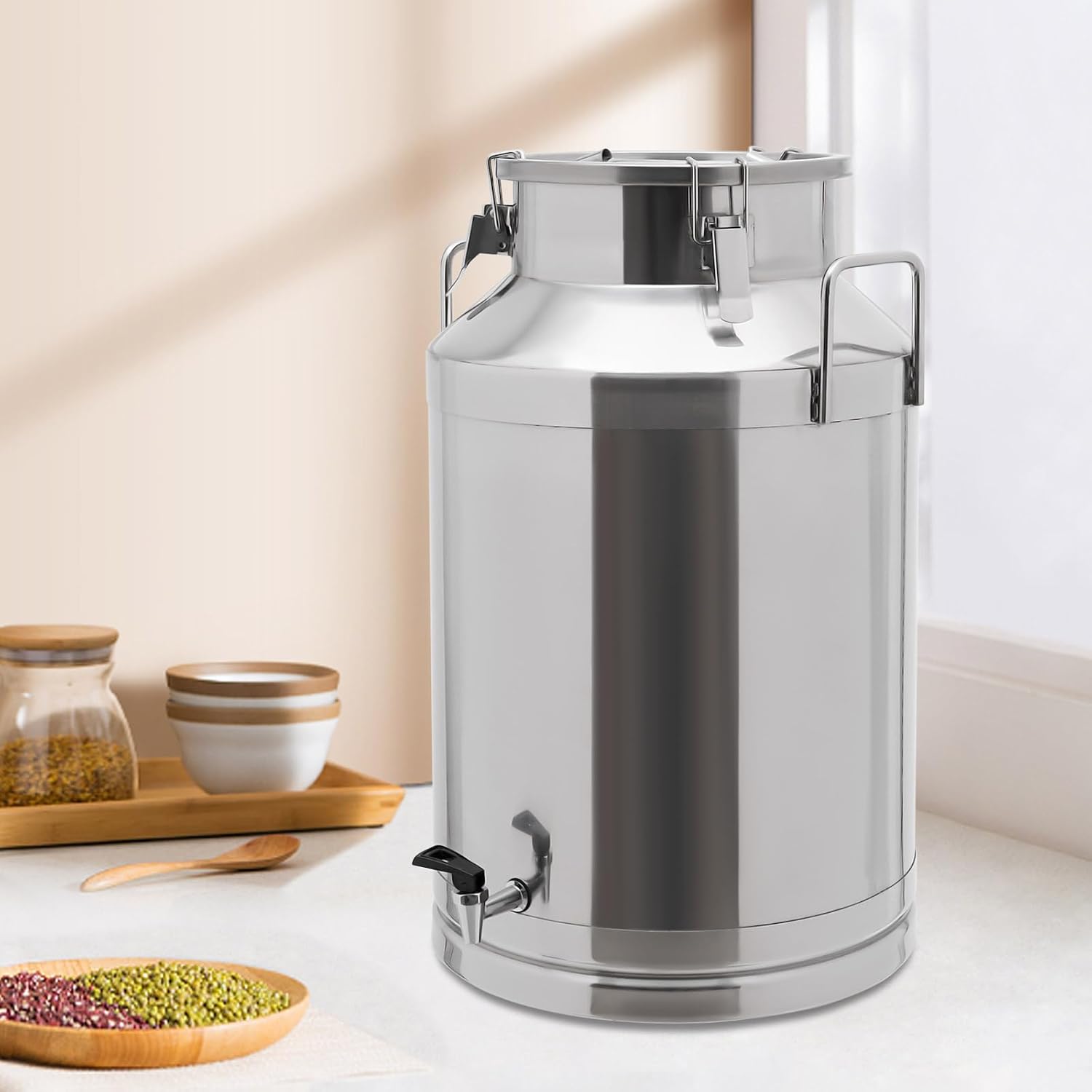 Amazon.com: REHOUPTU Milk Can with a Faucet, 60L/15.85Gallon ...