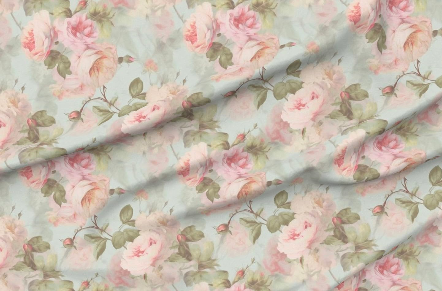 Cabbage Roses Fabric