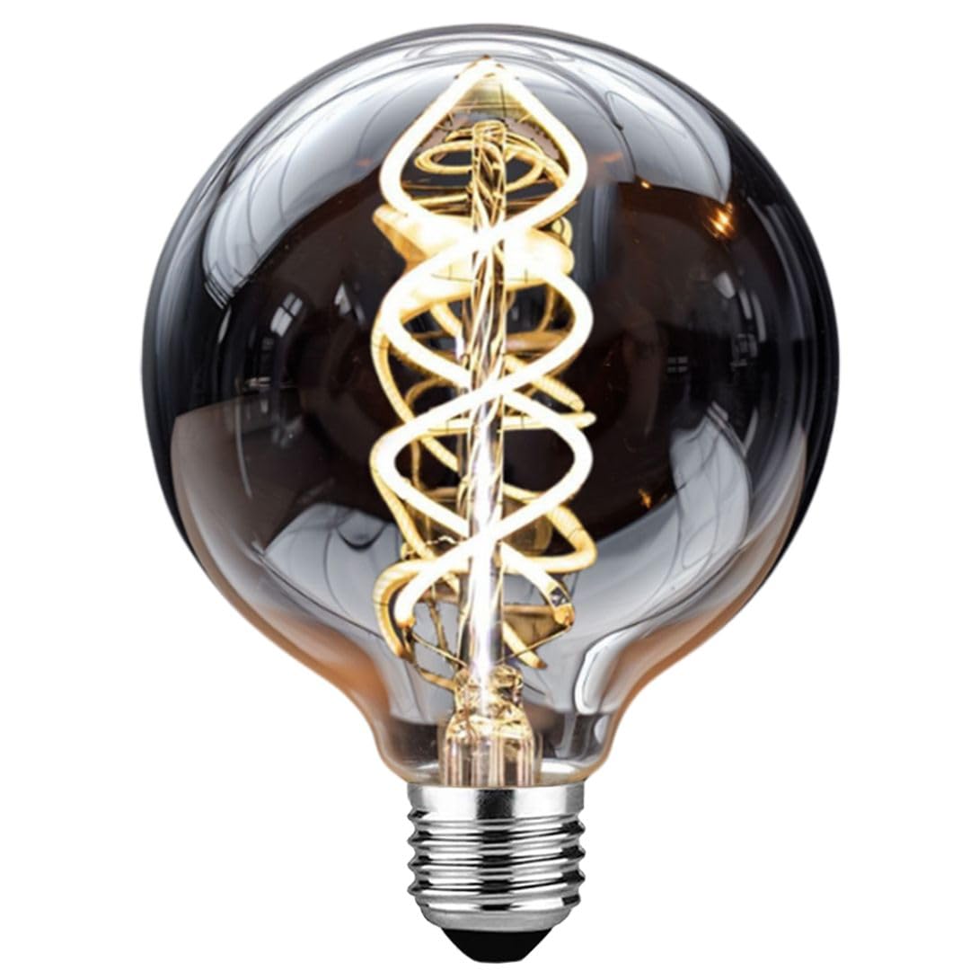 QSMART Dimmable Edison Vintage LED Bulb, Smoky Grey Mirror Shade, 2200K ...