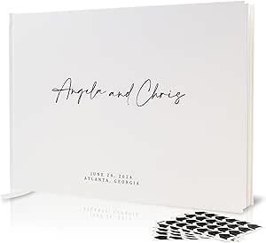 Amazon.com: Personalized Guest Book - Premium Custom Guest Signing Book ...