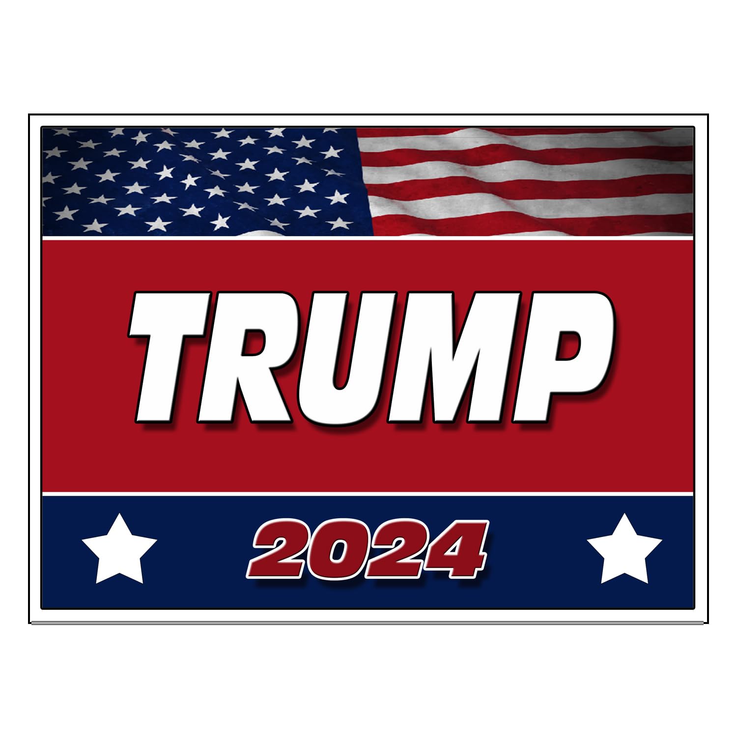 Amazon.com : Donald Trump - Trump 2024 Stars - Double Sided -Durable ...