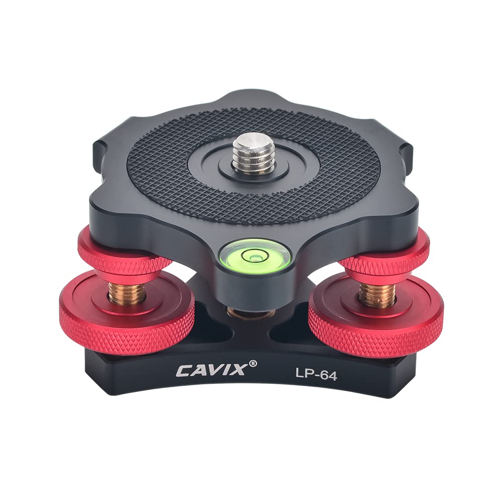 CAVIX Camera Leveler Tripod Leveling Base Tri-Wheel Head for Macro ...