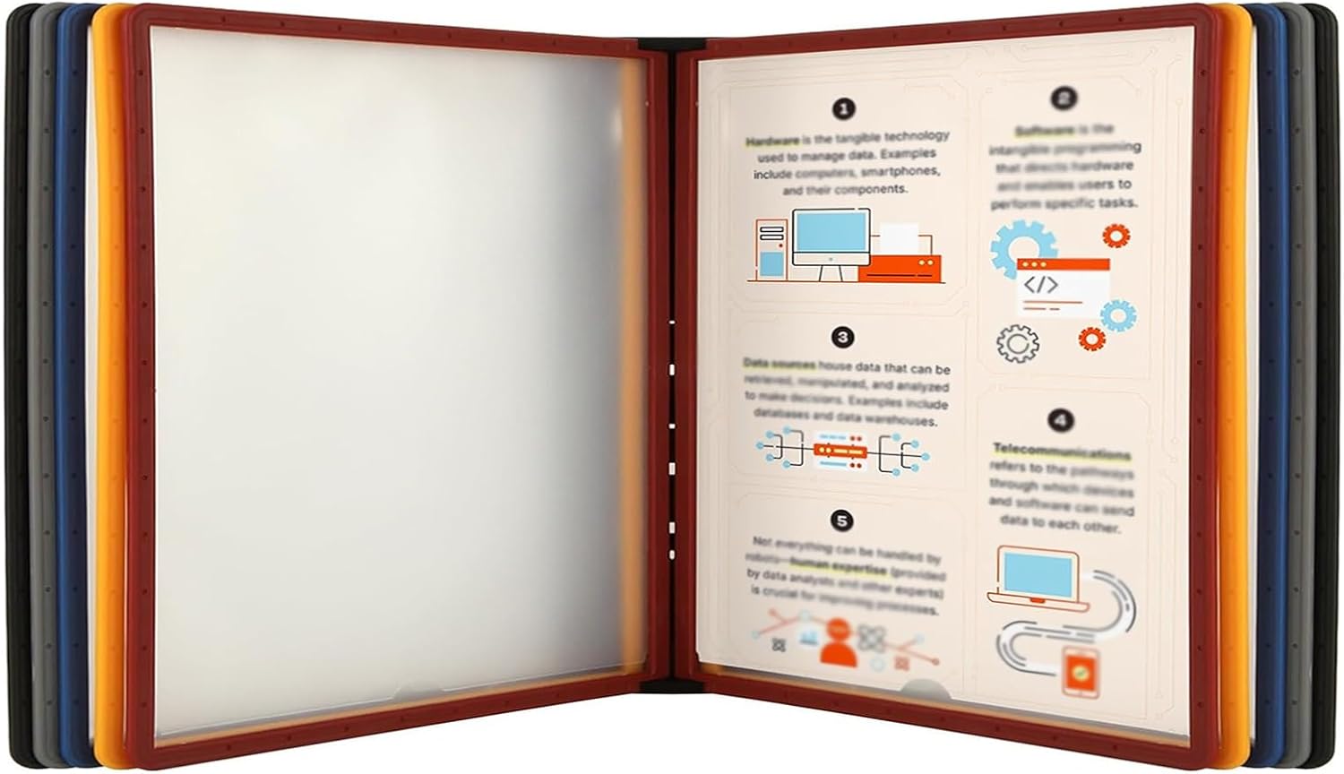 Amazon.com: PAUANI Wall Mount Reference System - Color Desk Flip File ...