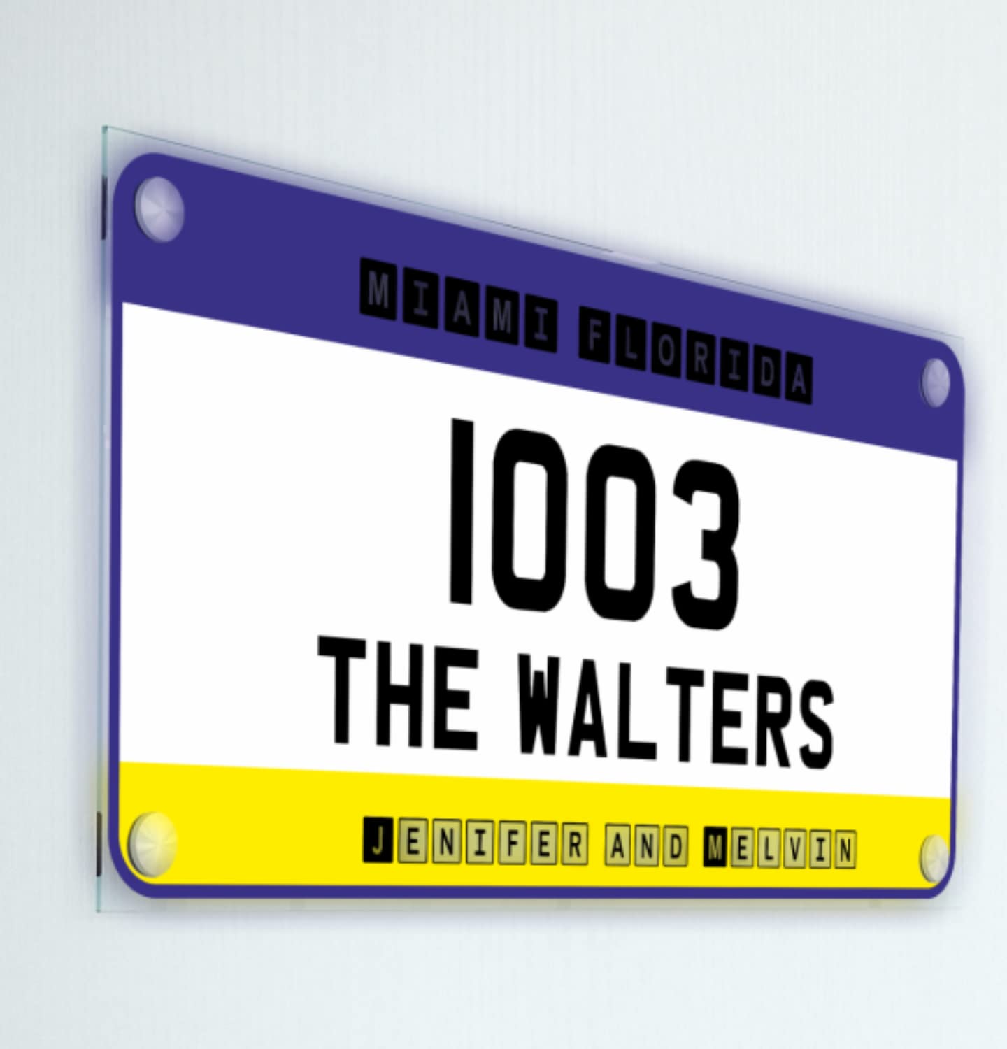 Buy OOCLAS Custom Door Name Plate, Laser Cut Nameplate, 10MM Thick ...