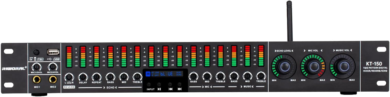 Amazon.com: KT150 Professional Ktv Digital Equalizer Preamp Effector Anti-Howling Audio ...