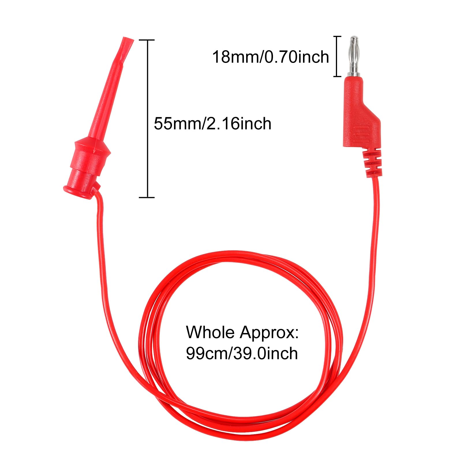 Snapklik.com : 5Pcs Banana Plug To Test Hook Wire Test Lead 4mm ...