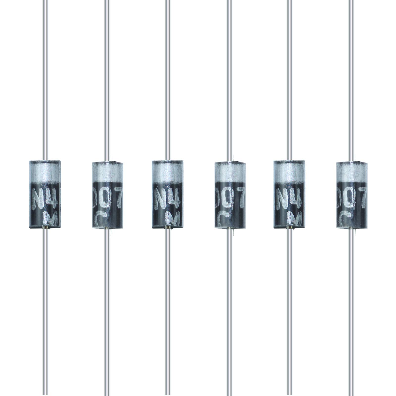 Snapklik.com : AUKENIEN 1N4007 Diodes 1A 1000V IN4007 Rectifier Diode 1 ...
