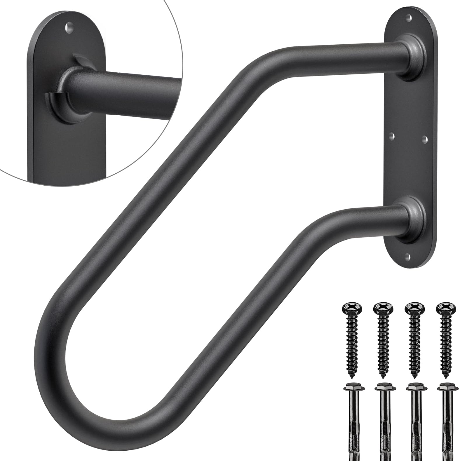 Insaga Handrails for Outdoor Steps 17'' Wall Mount Handrails for Indoor ...